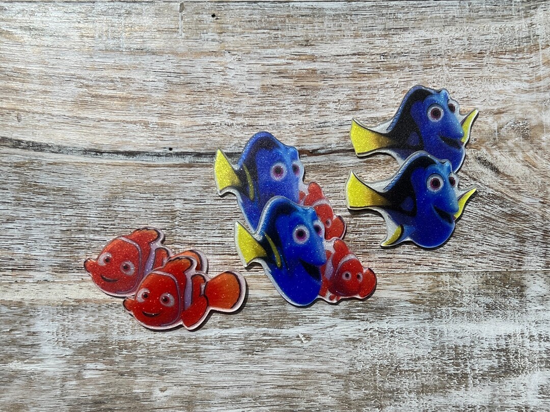 Finding Nemo Flat Back Planar Resin | Dory, Destiny, Hank, Squirt ...