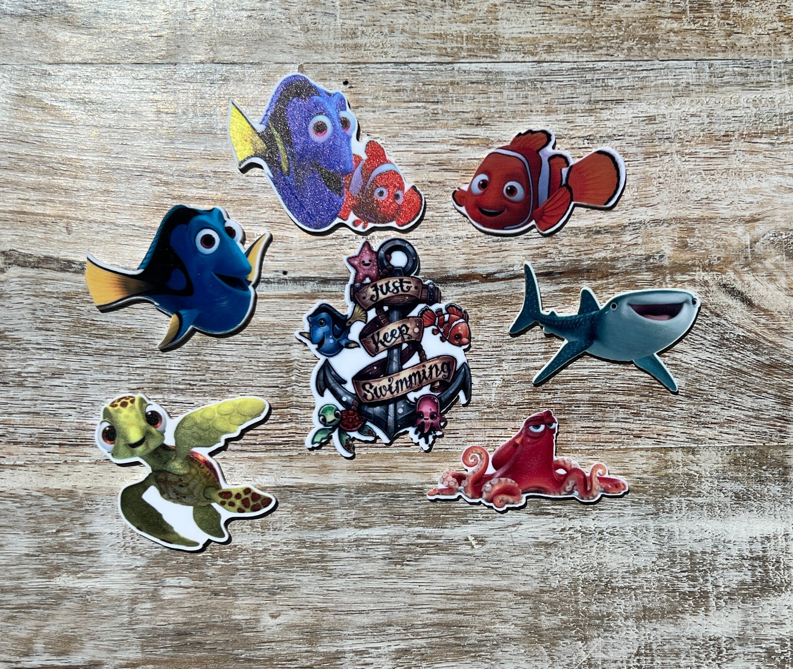 Complete Set of Finding Nemo Flat Back Planar Resin Dory, Destiny, Hank ...