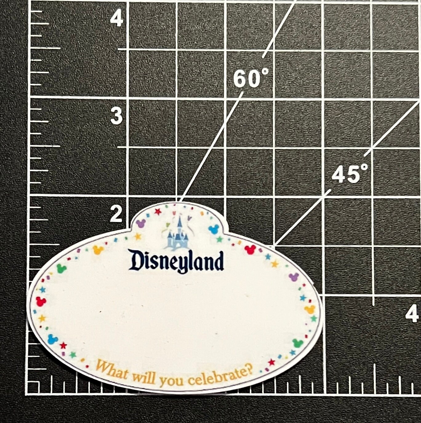 Disneyland Blank Name Tag Flat Back Planar Resin | Hair Bow Center, Key ...