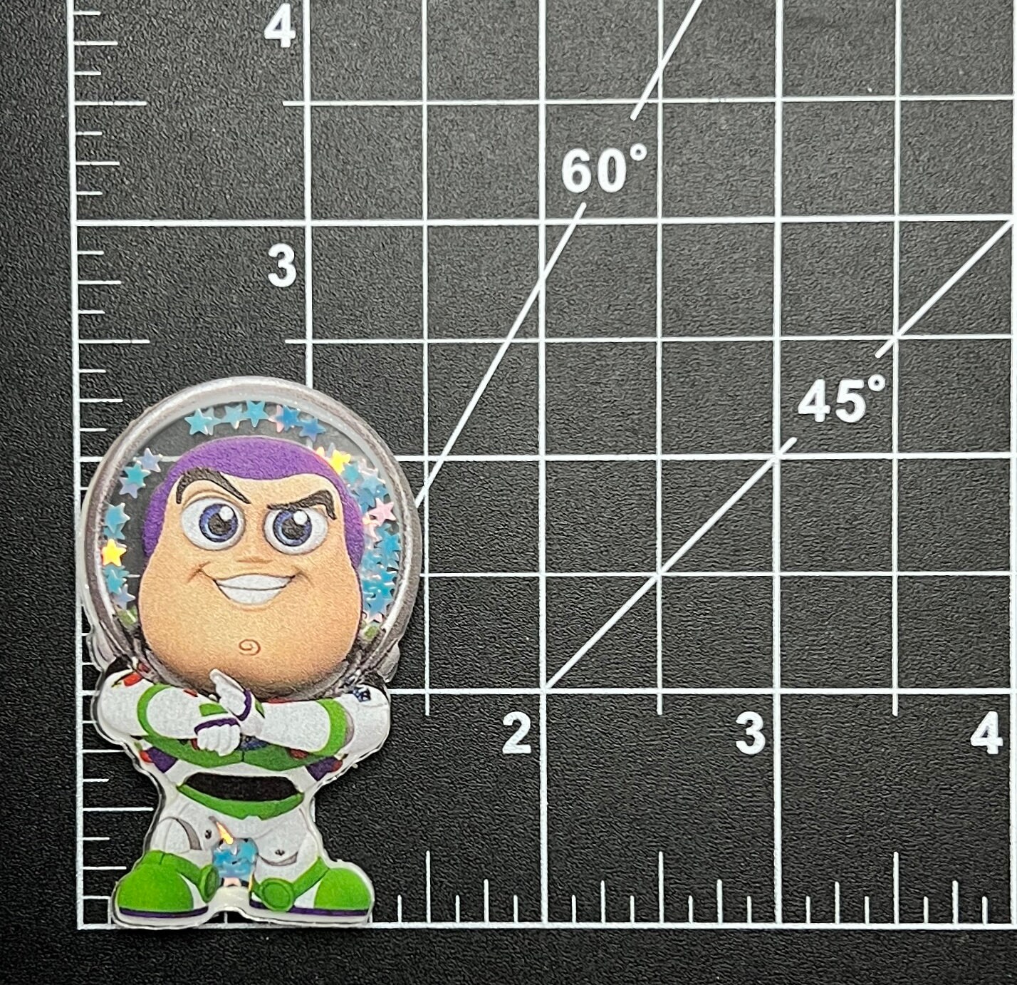 Disney Toy Story Buzz Lightyear Acrylic Shakers Hair Bow Center, Key ...