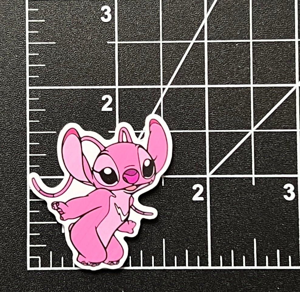 Stitch and Angel Flat Back Planar Resin | Angel, Scrump | Hair Bow ...