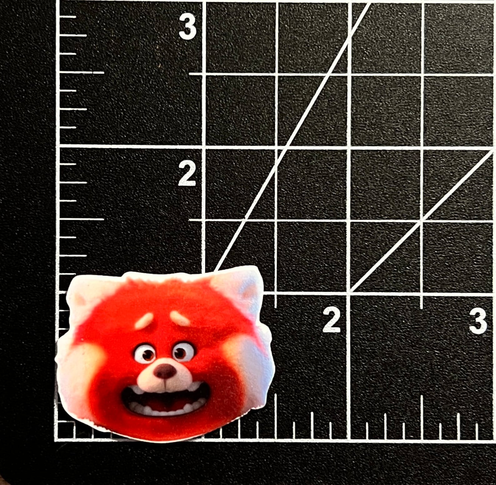 Turning Red Flat Back Planar Resin | Hair Bow Center, Key Ring ...