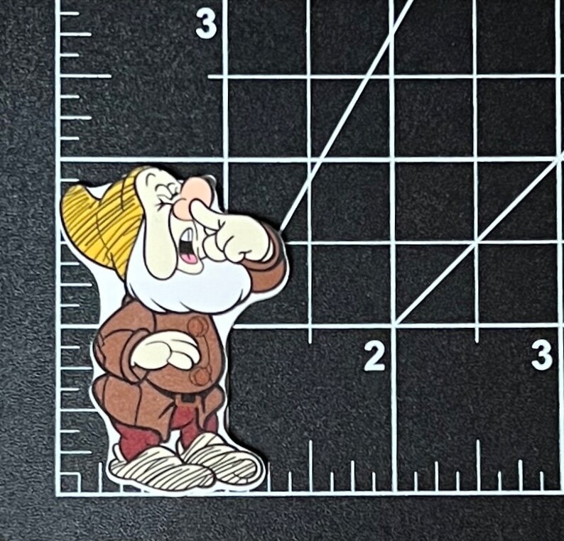 Snow White and the Seven Dwarfs Flat Back Planar Resin Dopey, Grumpy ...