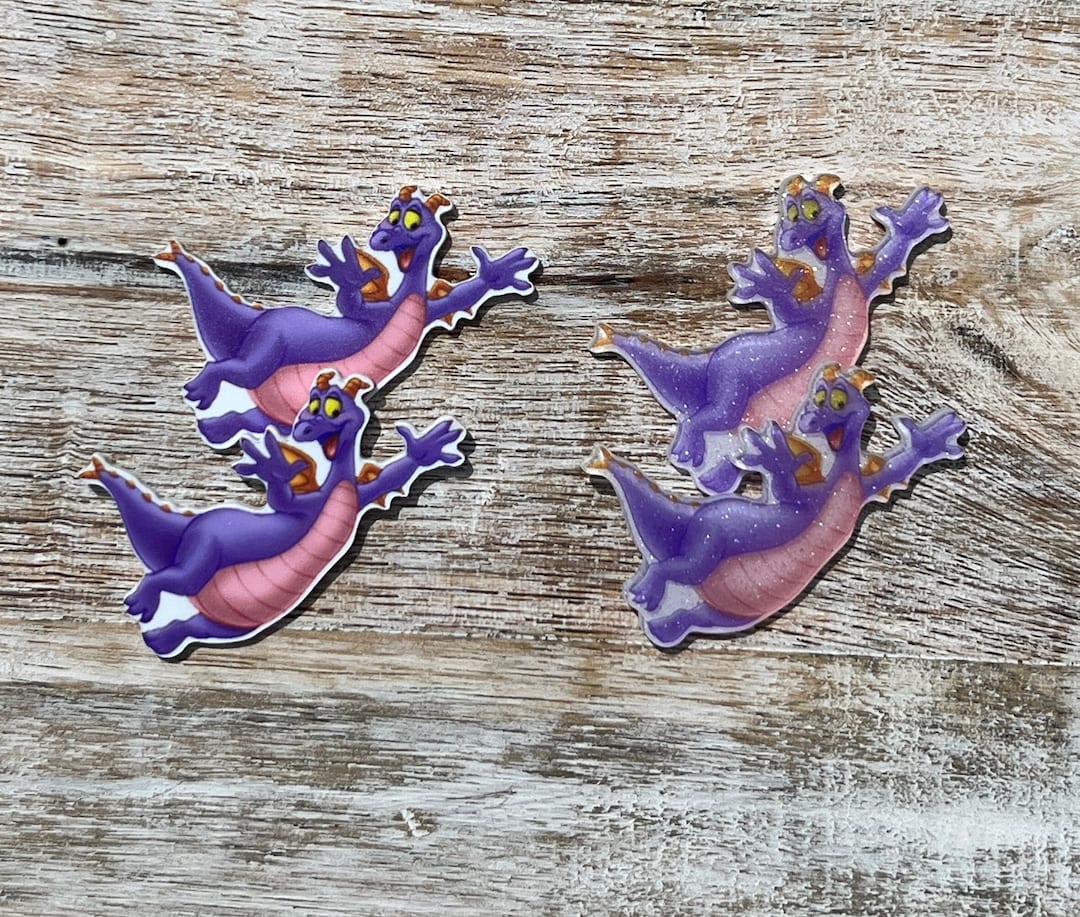 Figment Flat Back Planar Resin | GLITTER | Hair Bow Center, Key Ring ...