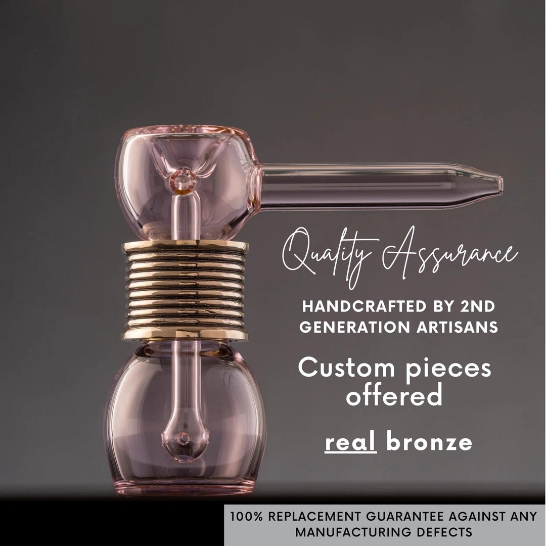 Aztec Pink Glass Pipe for Women, Smoke Pipe Glass Pipe Unique ...