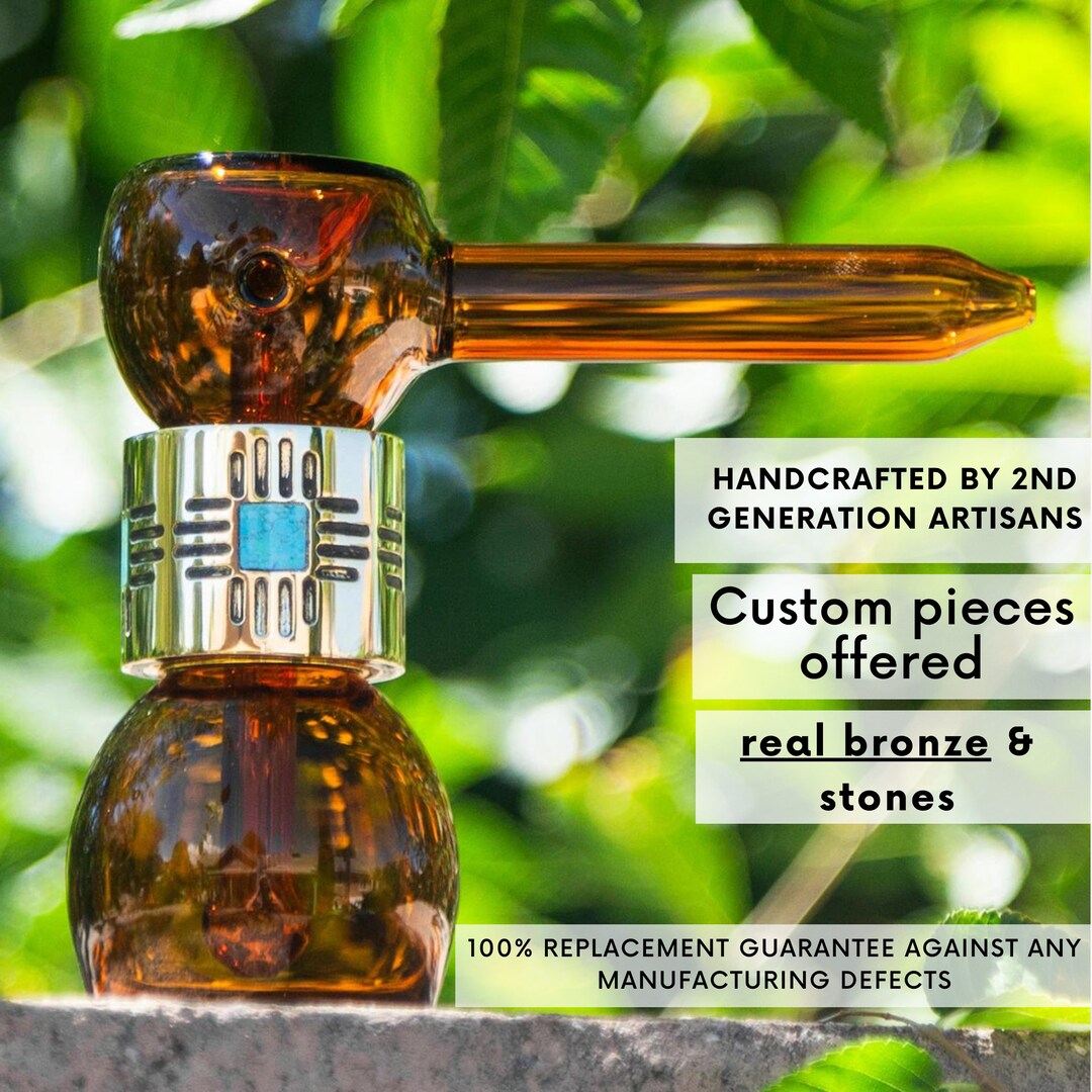 Bronze Glass Smoke Pipes, Unique Glass Pipes, Artistic Glass Pipes ...