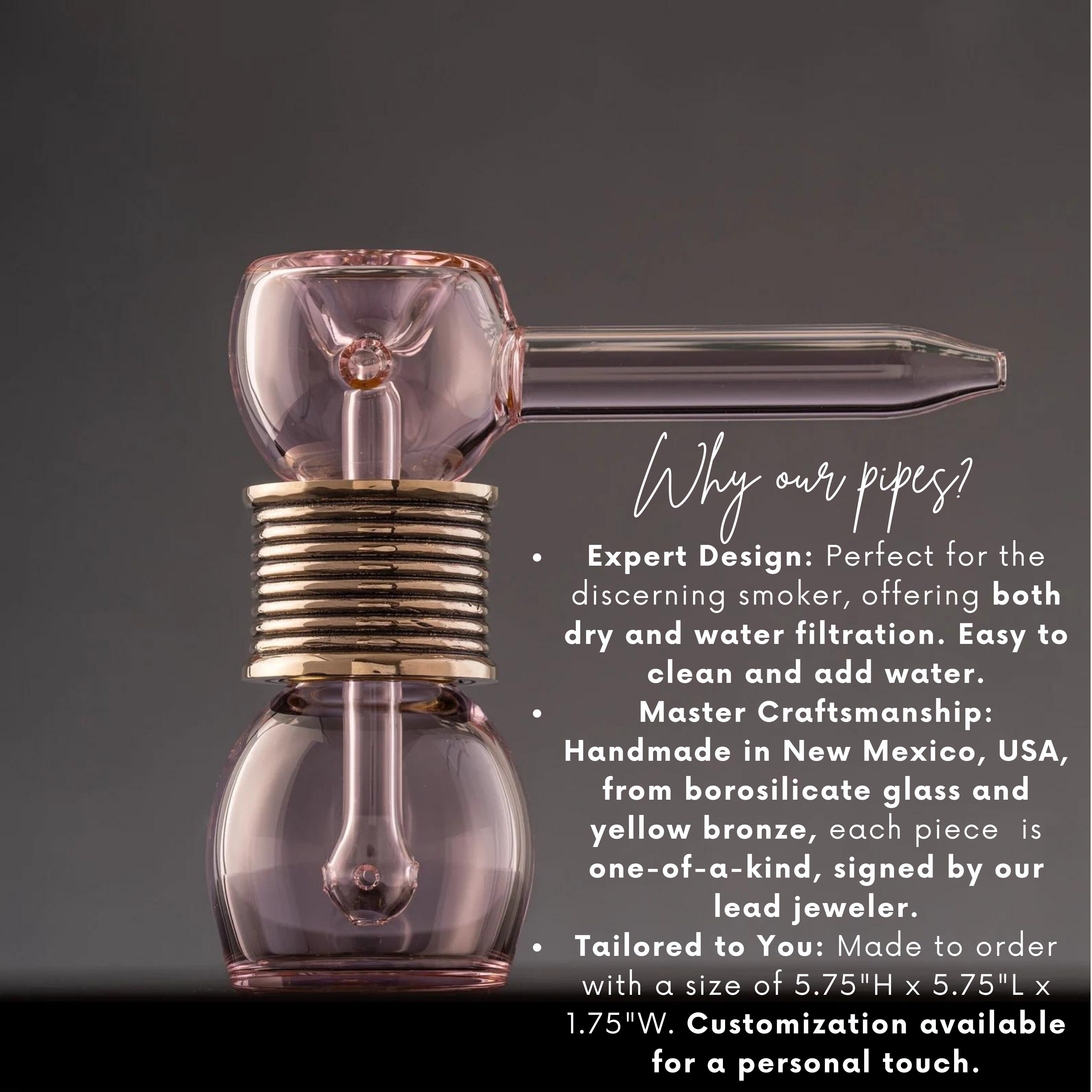 Aztec Pink Glass Pipe for Women, Smoke Pipe Glass Pipe Unique ...