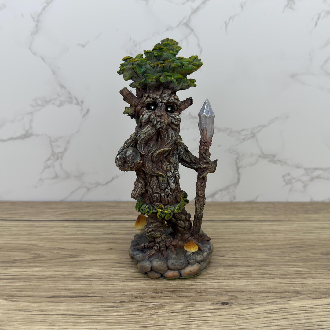 Enchanted Forest - Green Tree Man, Enchanted Tree Figurine, Vintage ...