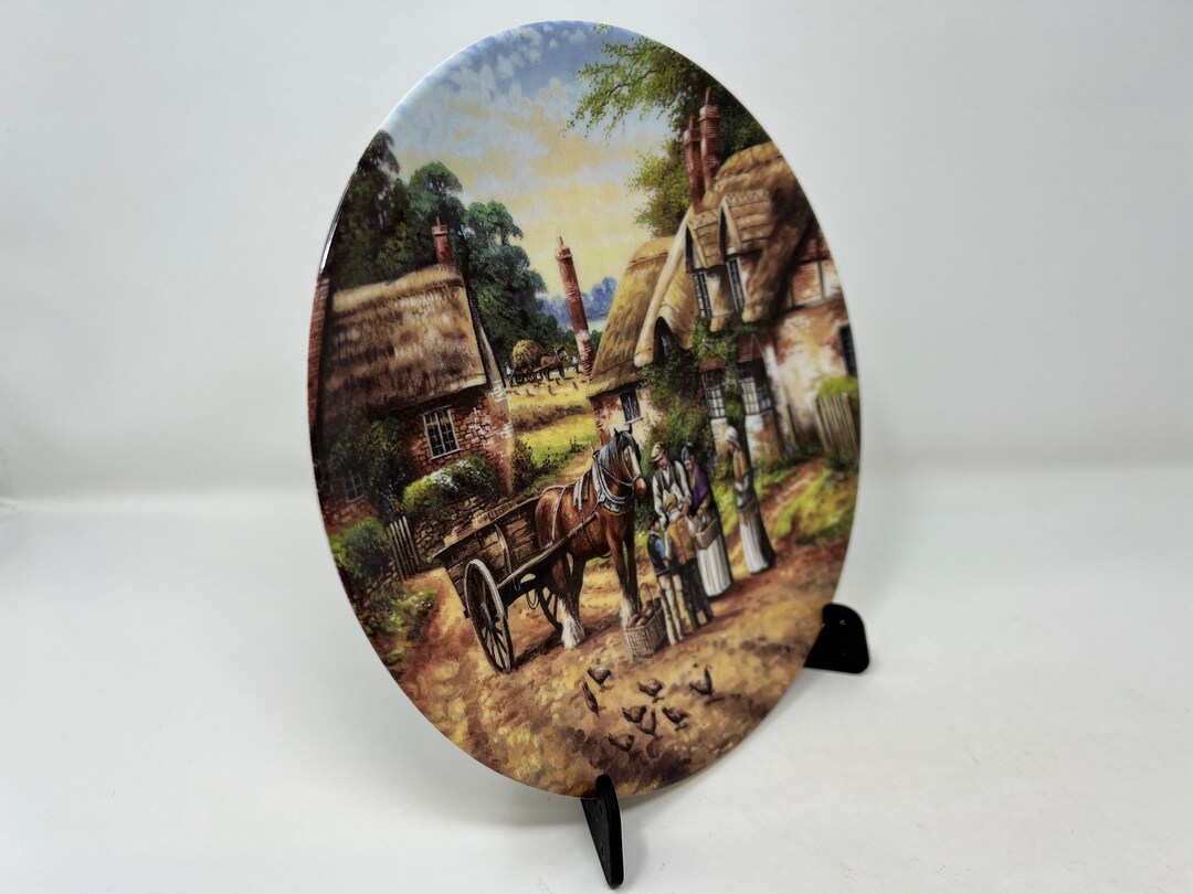 WEDGWOOD BONE CHINA Collectors Plate, Buying the Bread, Fine Bone China ...