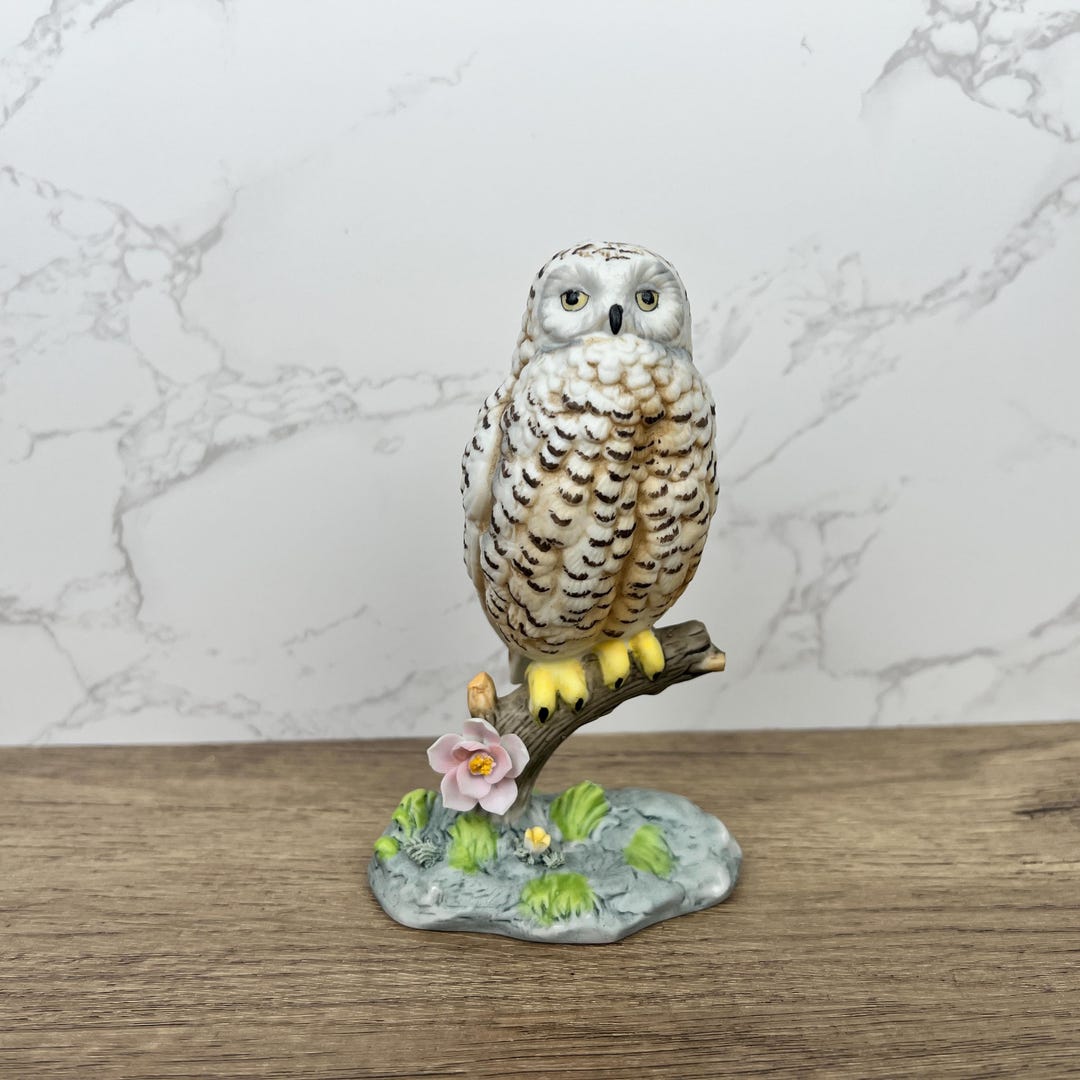 Porcelain Barn Owl Figurine, World of Beauty, Wild Life Figure - Etsy