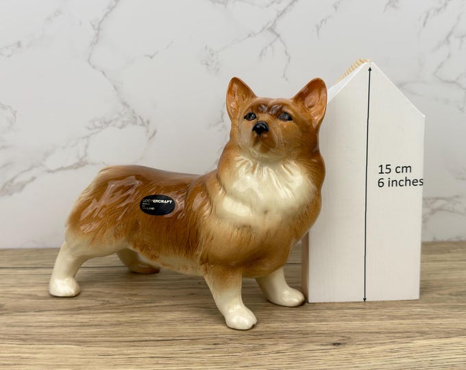 Vintage Coopercraft Porcelain Corgi Dog Figurine, Ceramic 70s ...