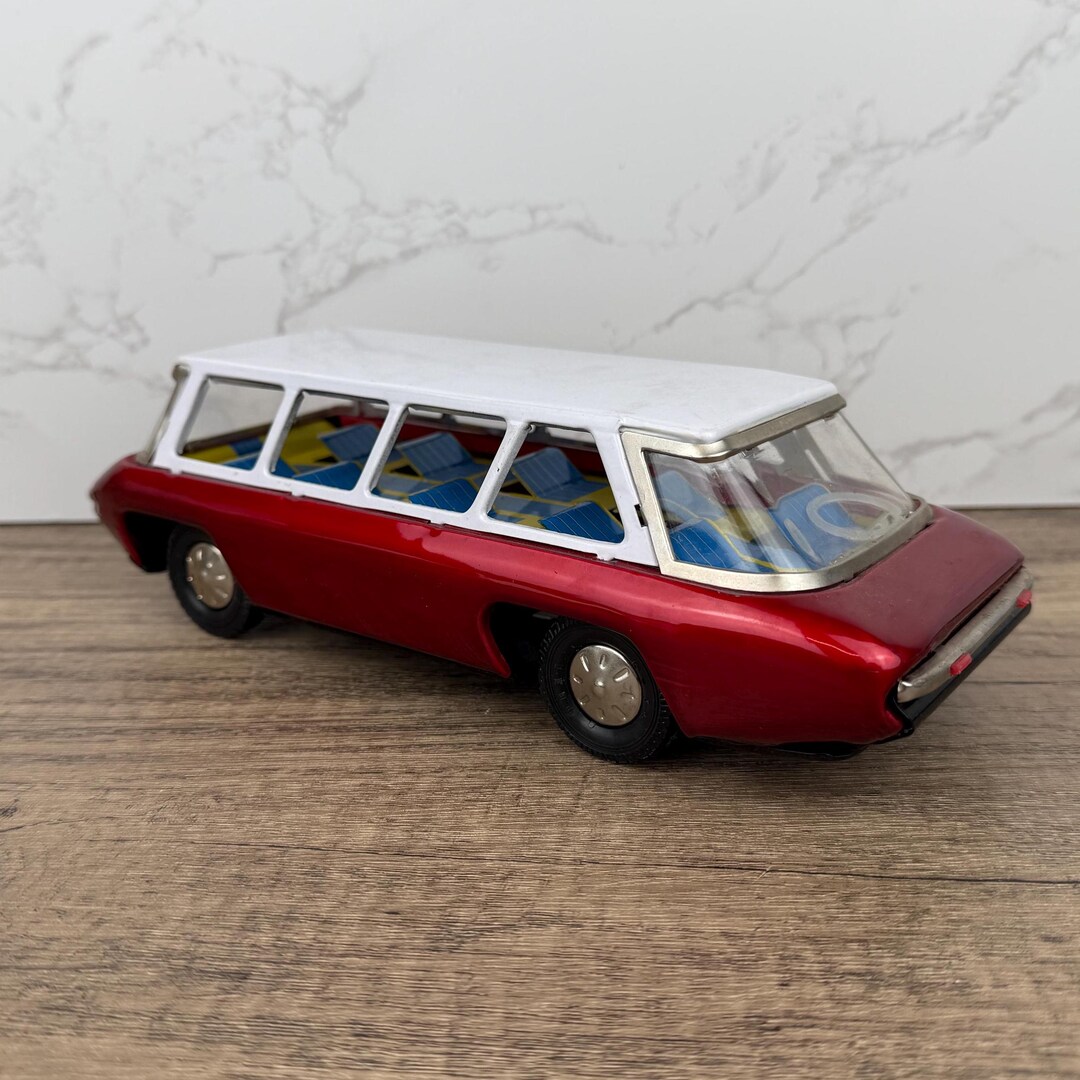 Vintage Airport Limousine Bus Tin Toy, MF131 China Shuttle Coach ...