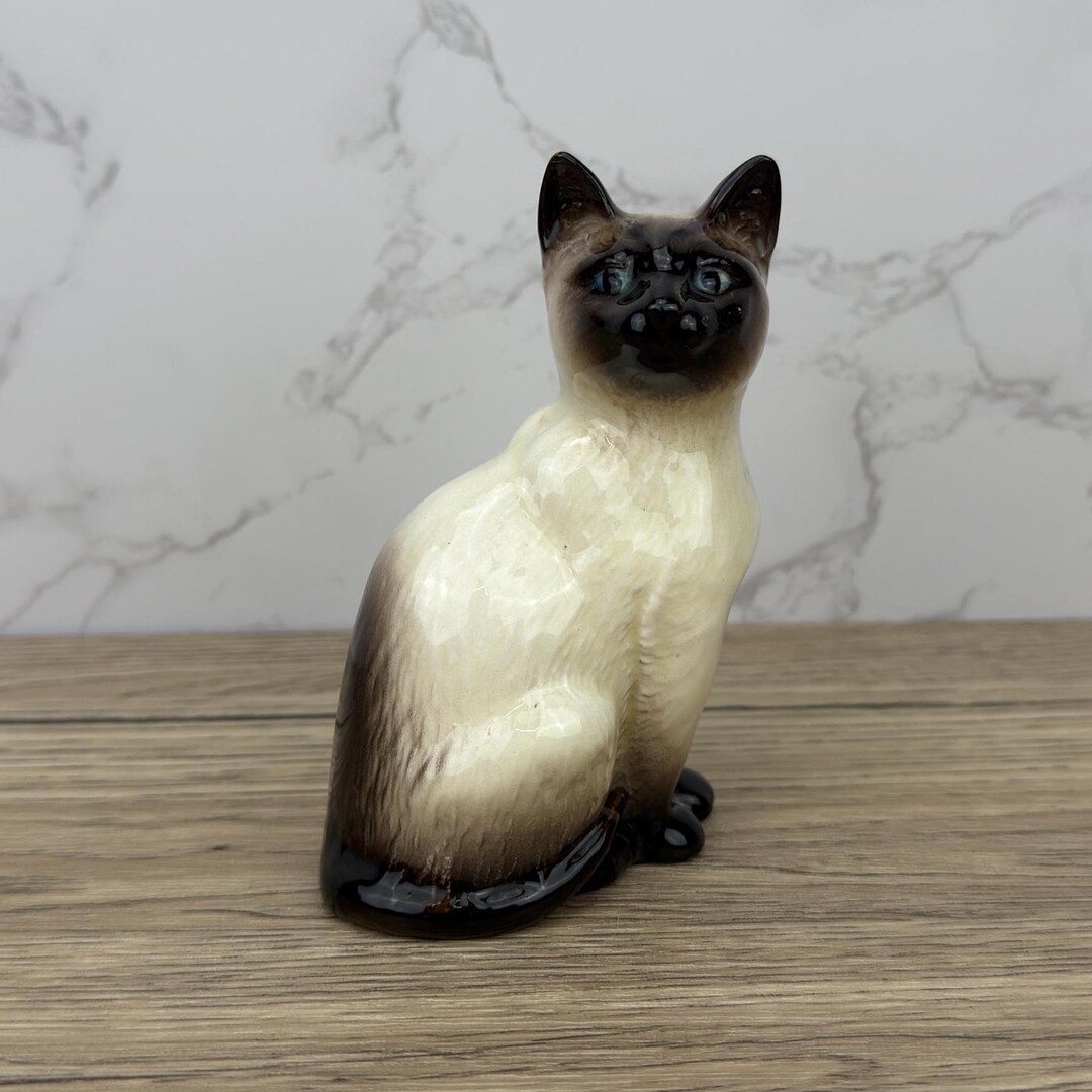 Vintage Beswick Siamese Cat Figurine, Model No 1887, Porcelain Cat ...