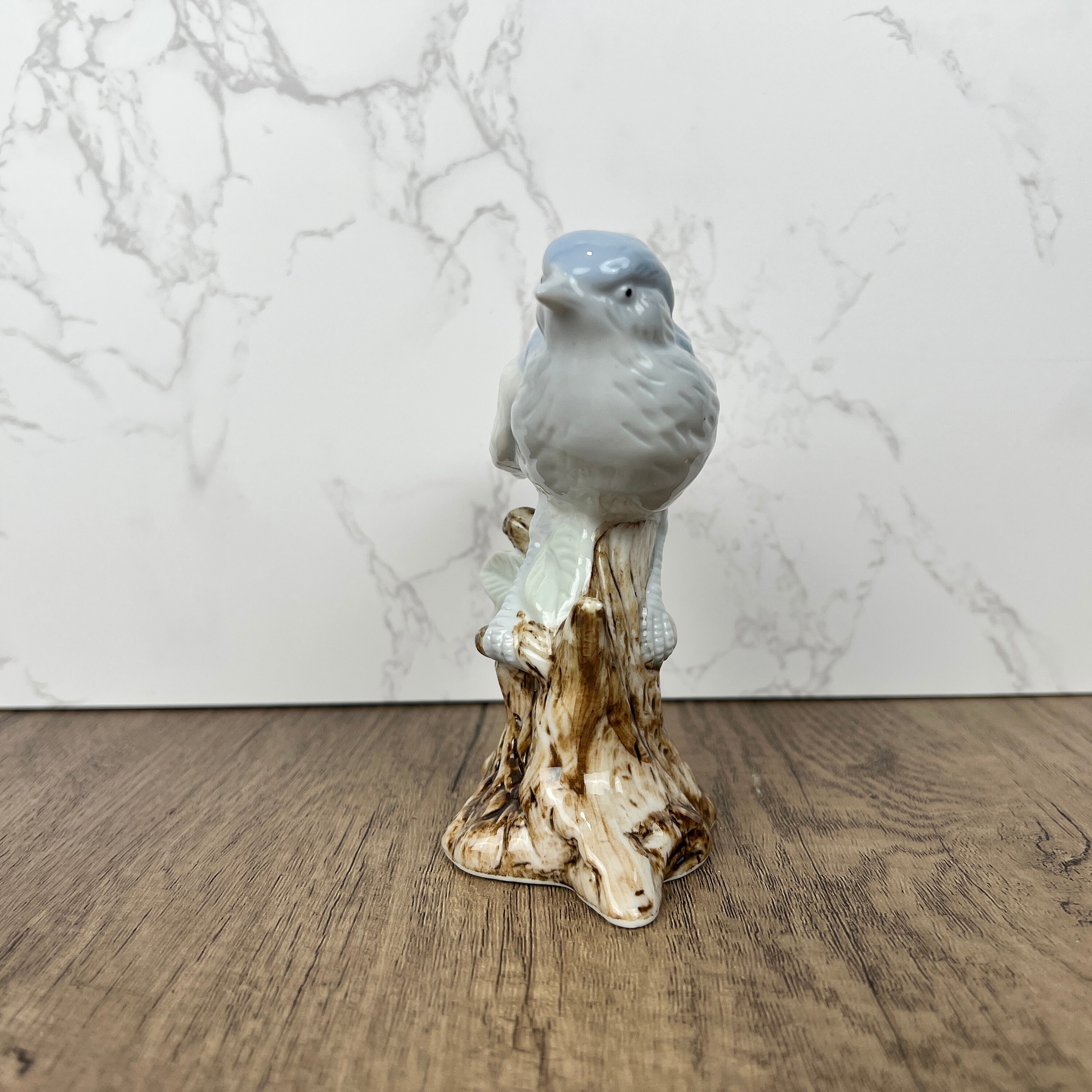 Ceramic Bird on Log Figurine, Table Decoration Figures, Porcelain ...