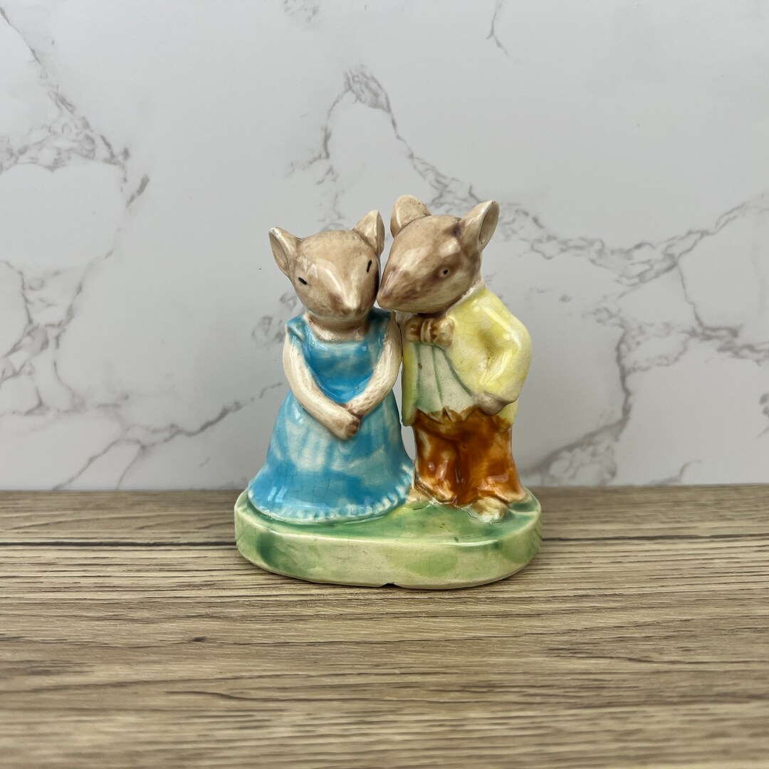 Vintage Albert Kessler Mice Family Figurine, Porcelain Mouse Figure ...