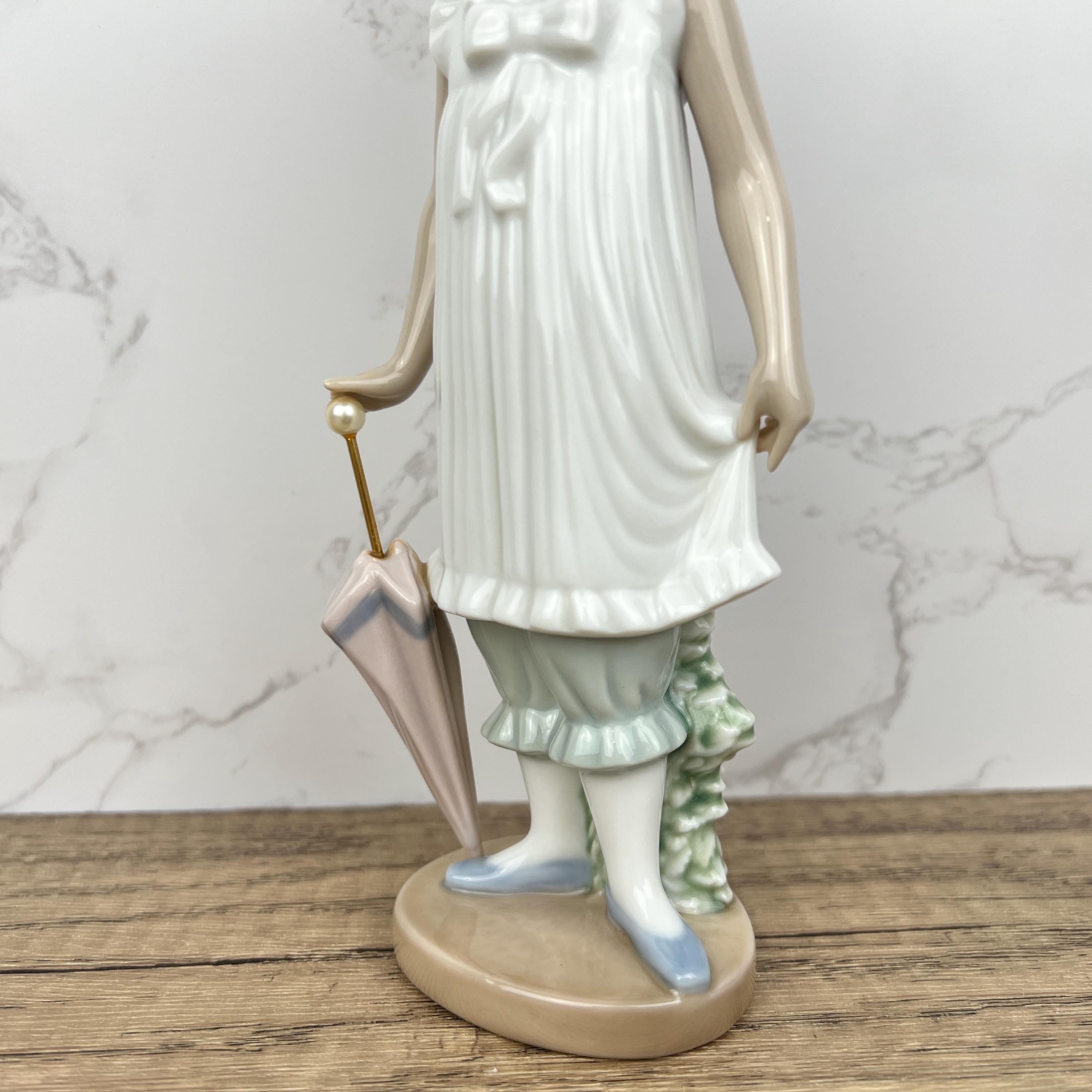Nao by Lladro Figurine April Showers, Porcelain Cute Lady Figure, Made ...