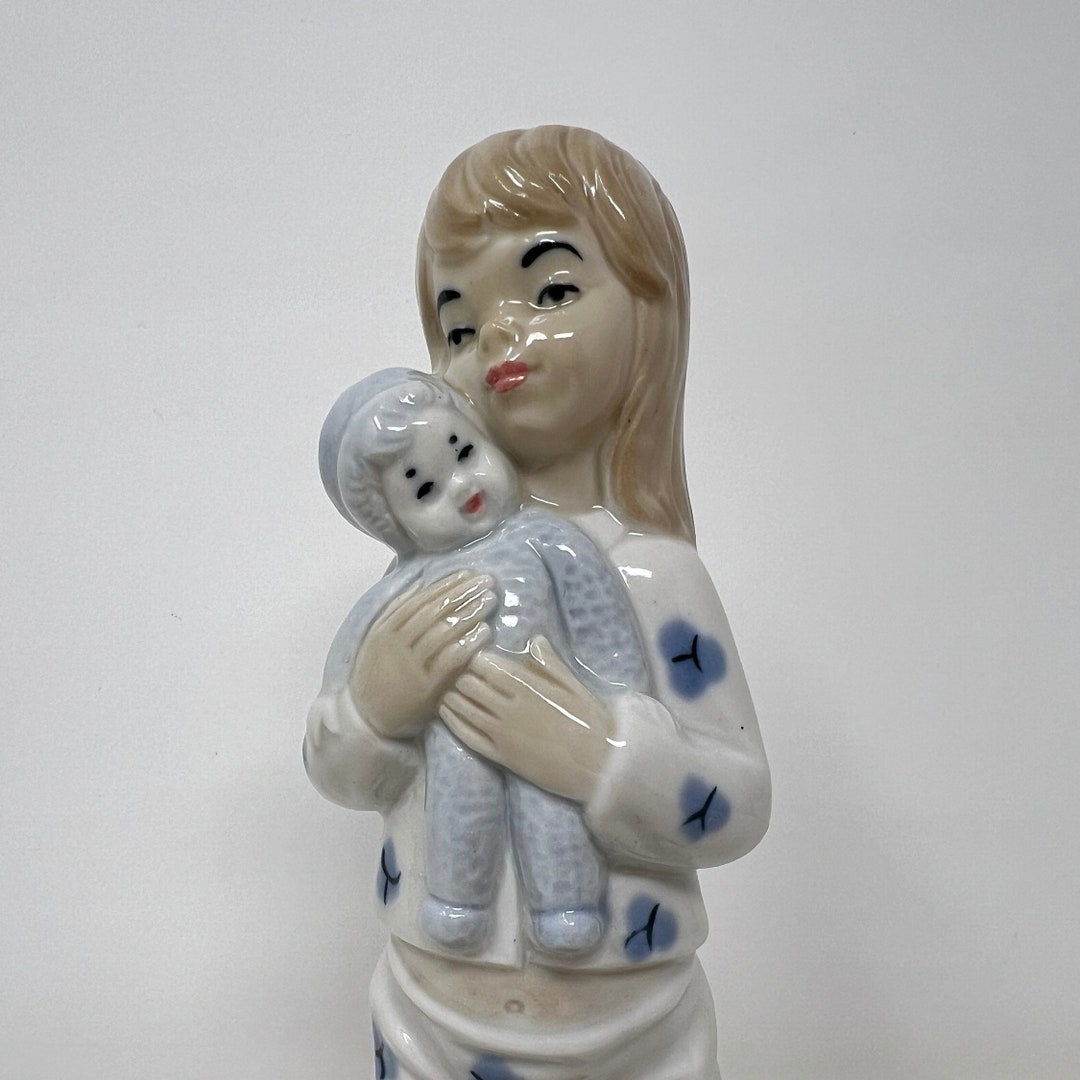SANGO Figure of a Girl With a Doll, Vintage Spanish Girl Holding Doll ...