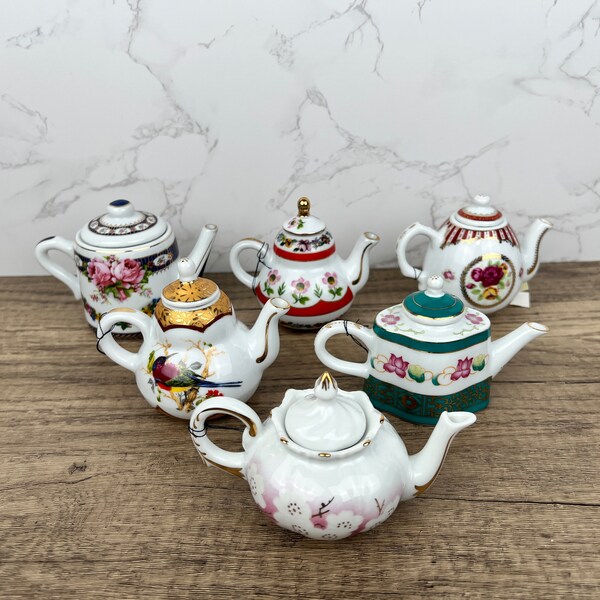Miniature Teapots - Etsy