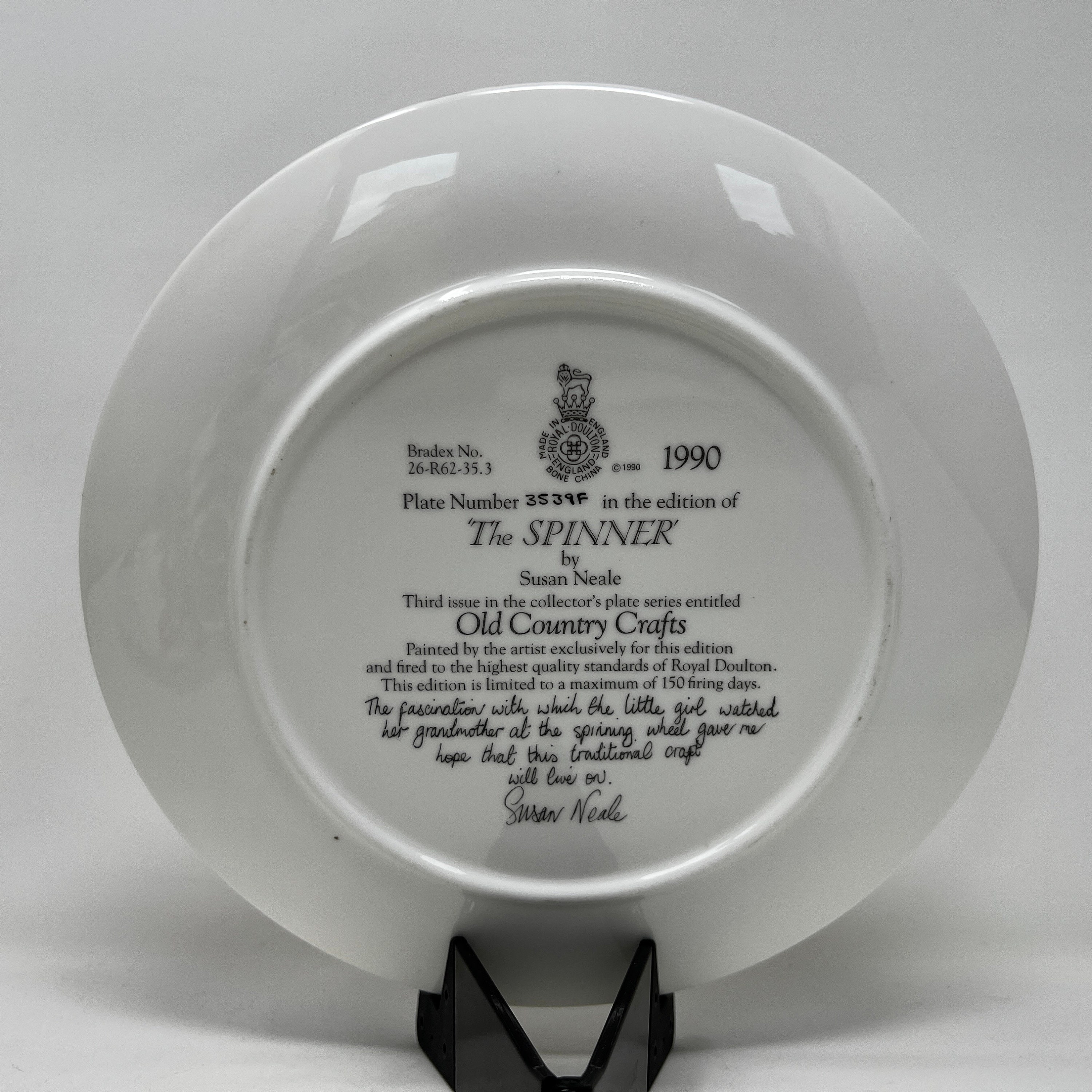 Royal Doulton Collectors Plate by Susan Neale, Old Country Crafts ...