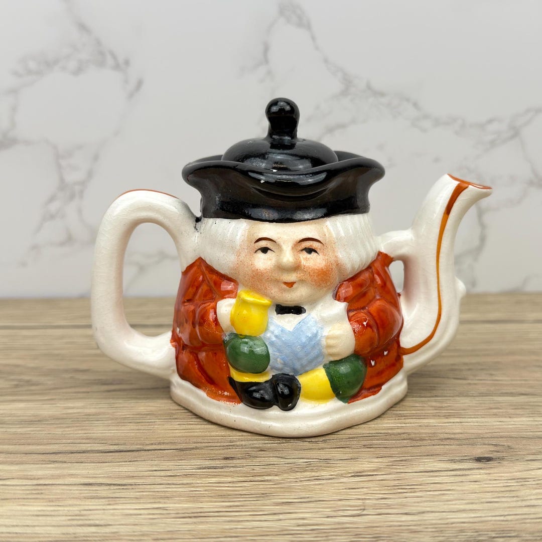 Collectible Toby Character Teapot, Small Double Sided Decor - Etsy
