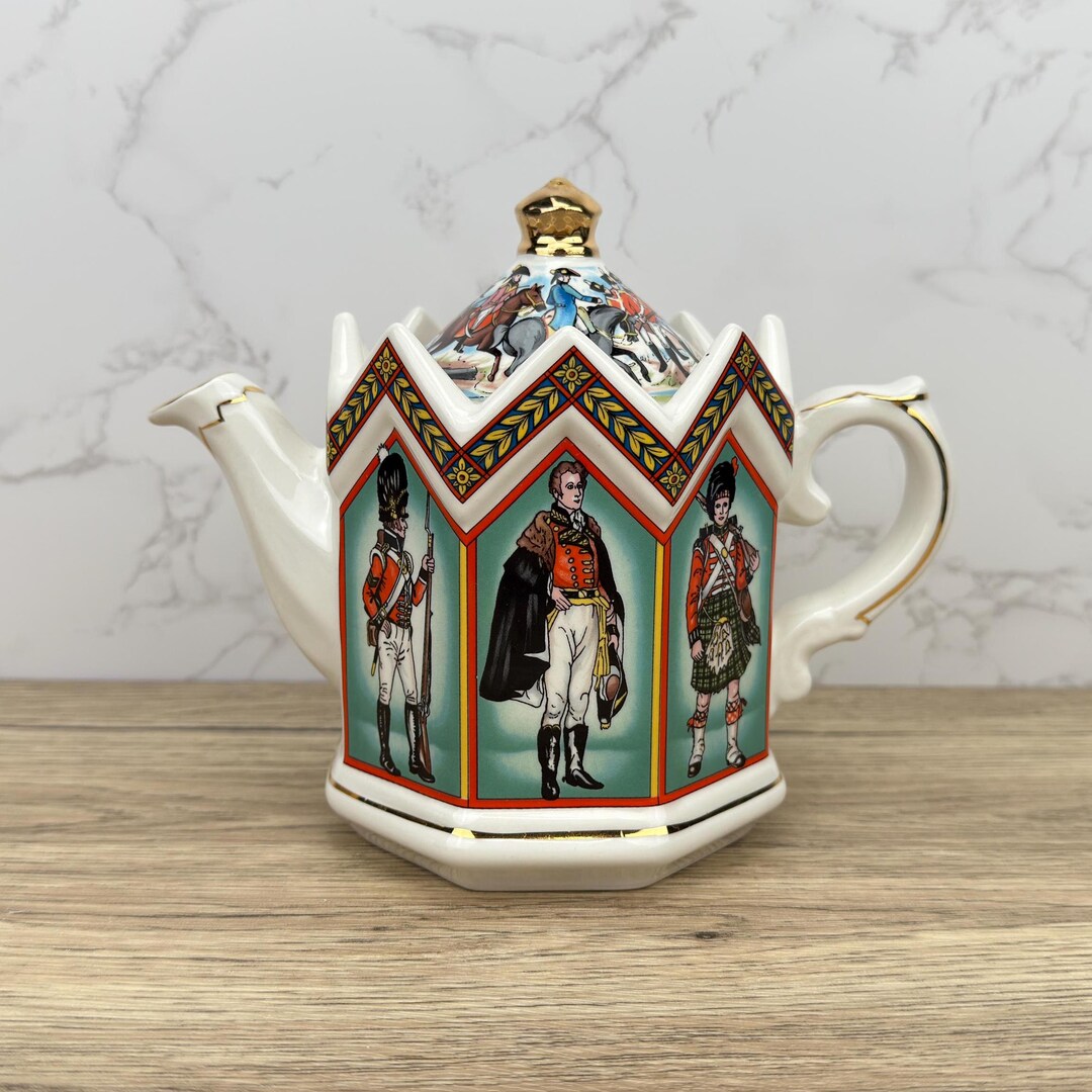 Vintage Sadler Battle of Waterloo Teapot, the Duke of Wellington and ...