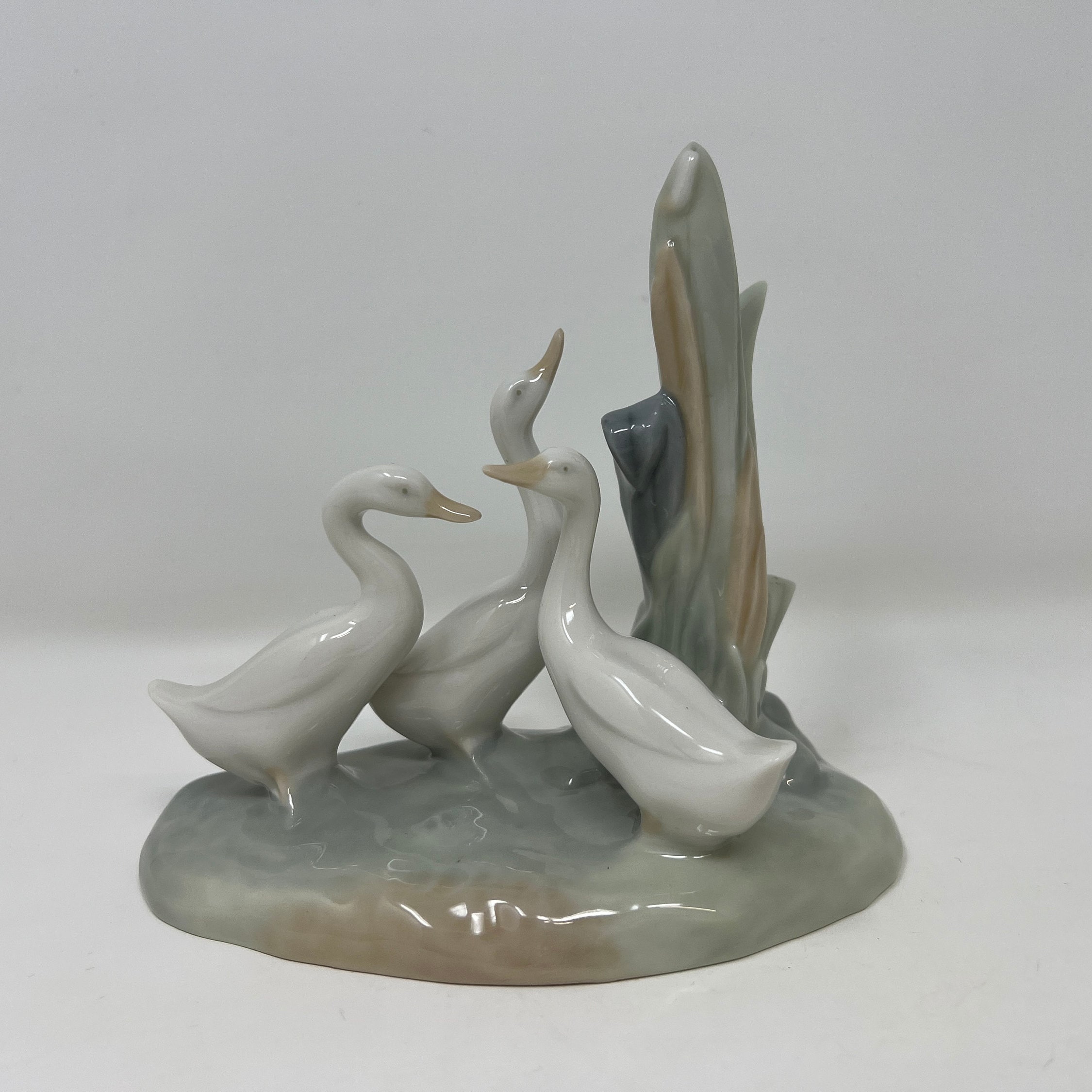 Nao by Lladro, 3 Ducks in Garden, Duck Group Figure, Figurine Vintage ...