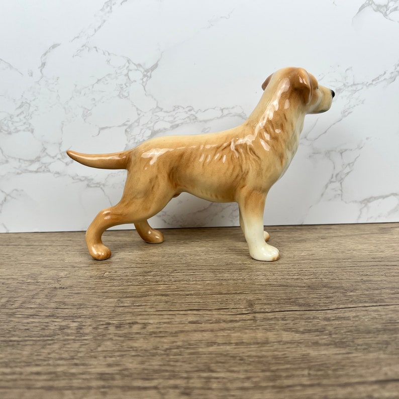 Vintage Porcelain Ceramic Male Golden Labrador Retriever Dog Ornament ...