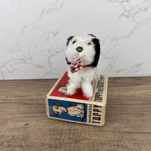 Vintage Mechanical Toppy the Frisky Puppy Windup Tin Dog Toy, Clockwork ...