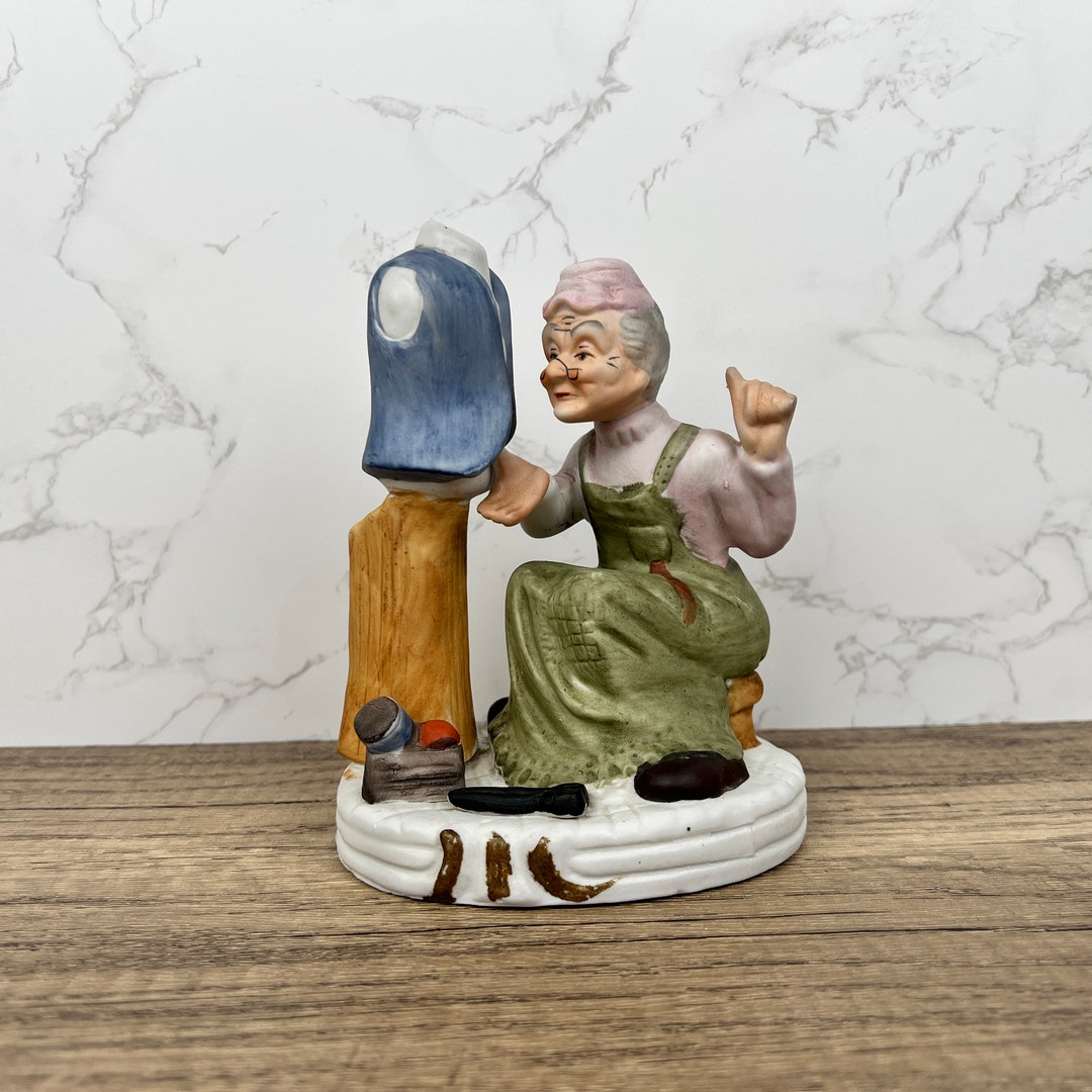 Vintage Capodimonte Style Tailor Figure, Porcelain Lady Tailor ...