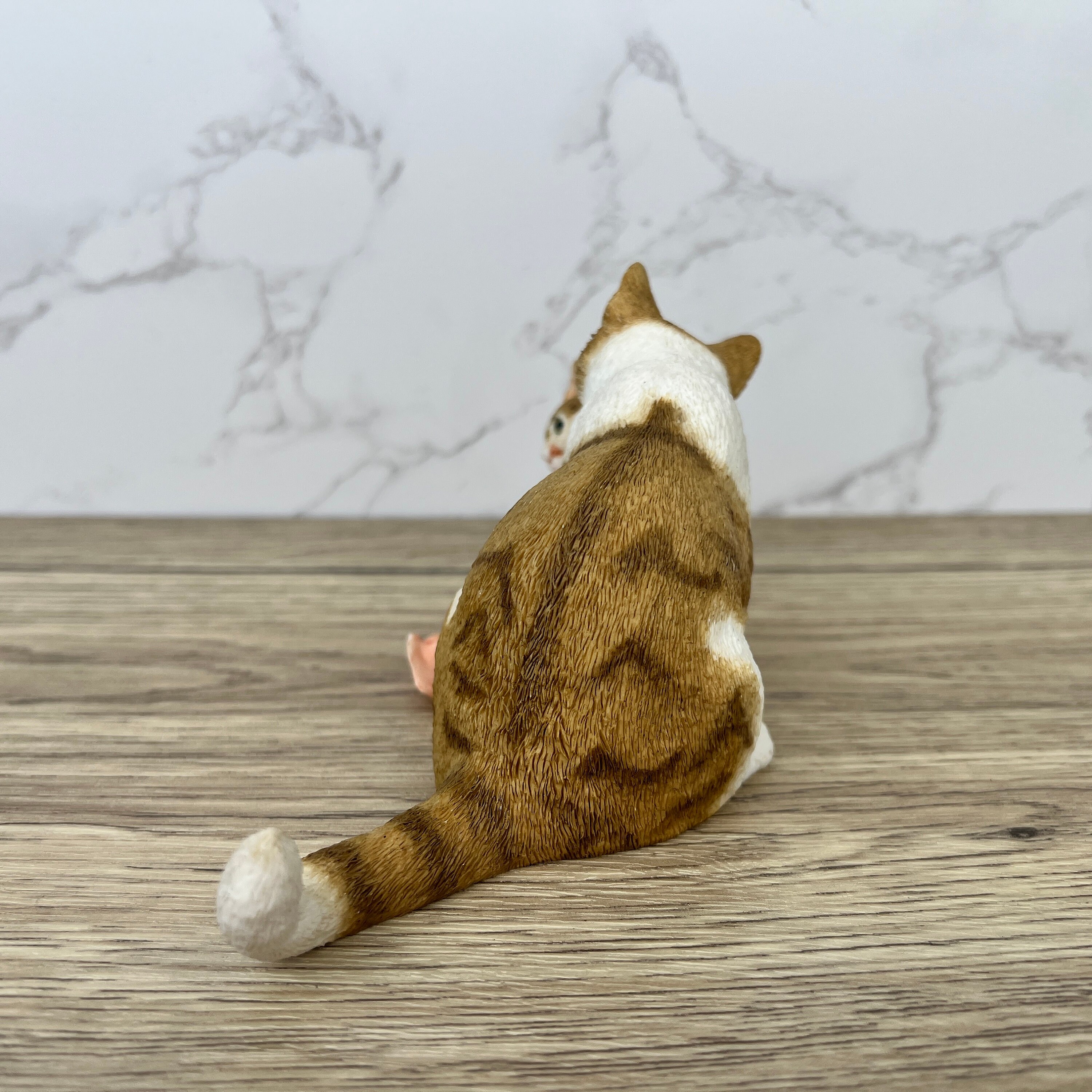 Ginger Cat and Her Kitten, Resin Cat Family Figurine, Perfectly ...