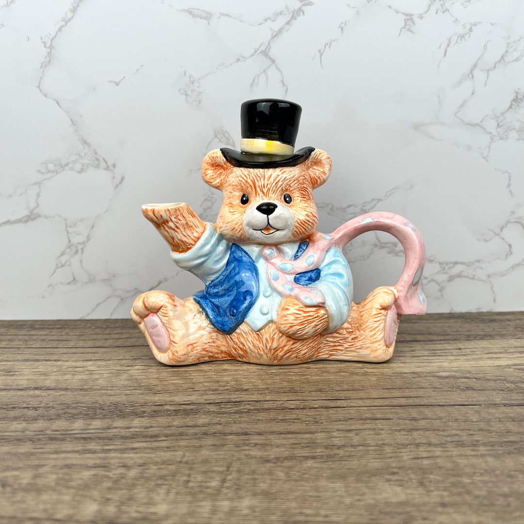 Teddy Bear Teapot, Unusual Vintage Ceramic Teapot, Rare Find, Kitchen ...