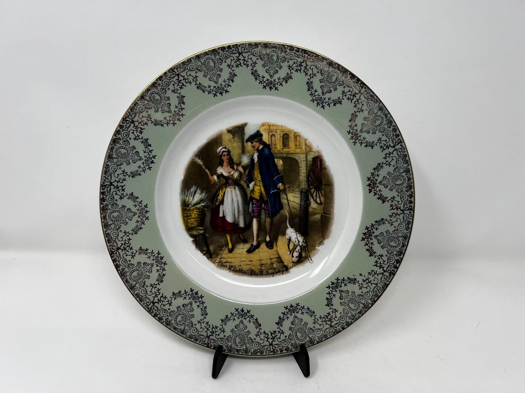 1960s Vintage Cries of London Ruby Gold Plate, Broadhurst Bros Burslem ...