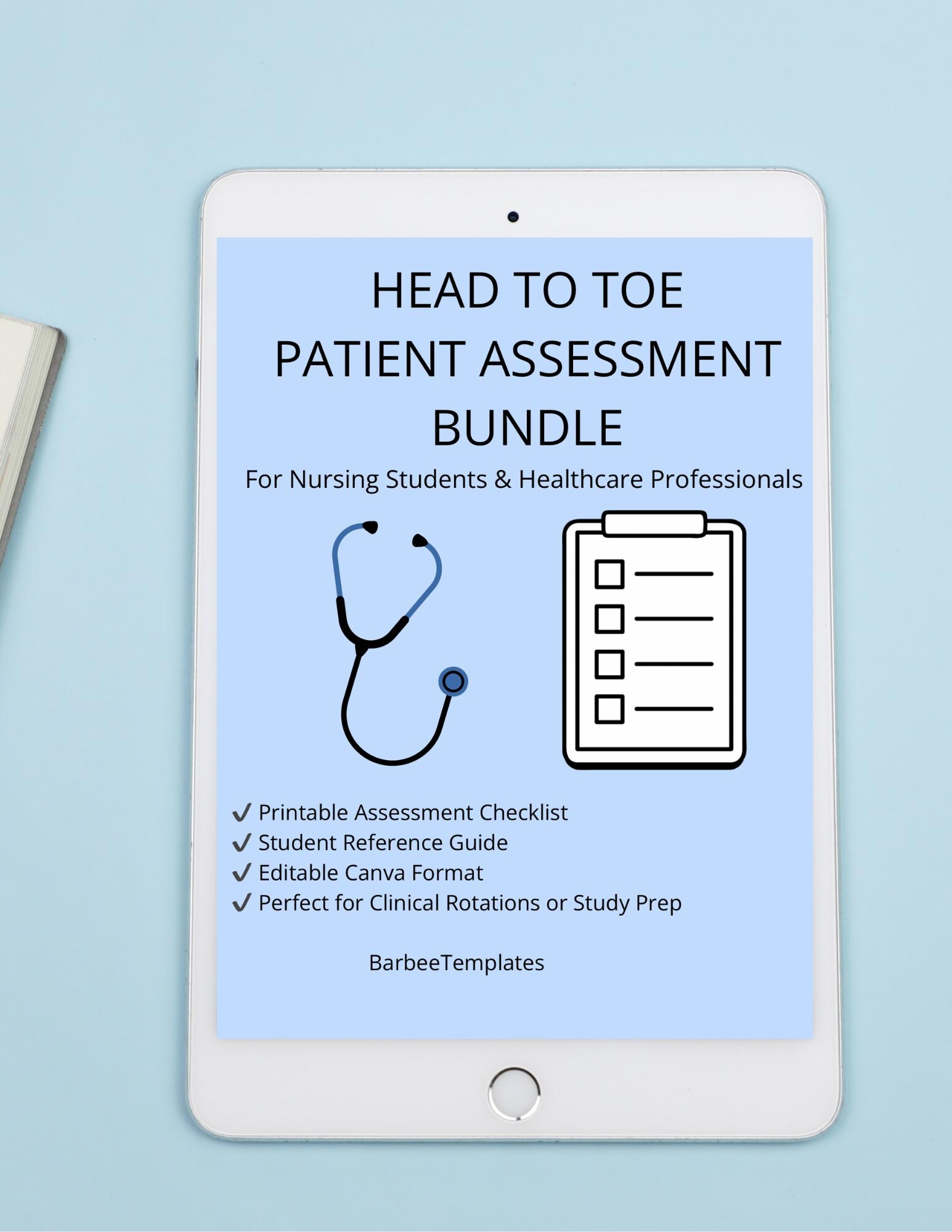 Nursing Assessment Checklist & Guide: Clinical Cheat Sheet (PDF ...