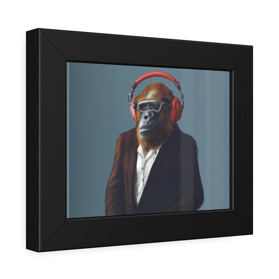 Leonardo Da Vinci Style Painting Modern Monkey - Etsy