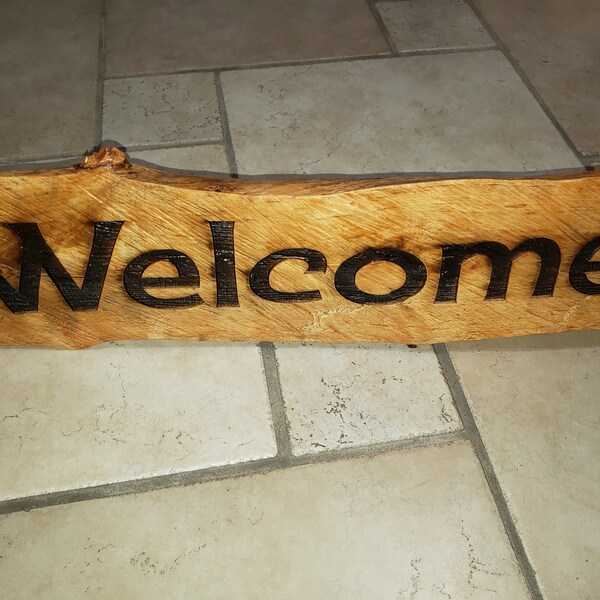 Live Edge Welcome Signs - Etsy