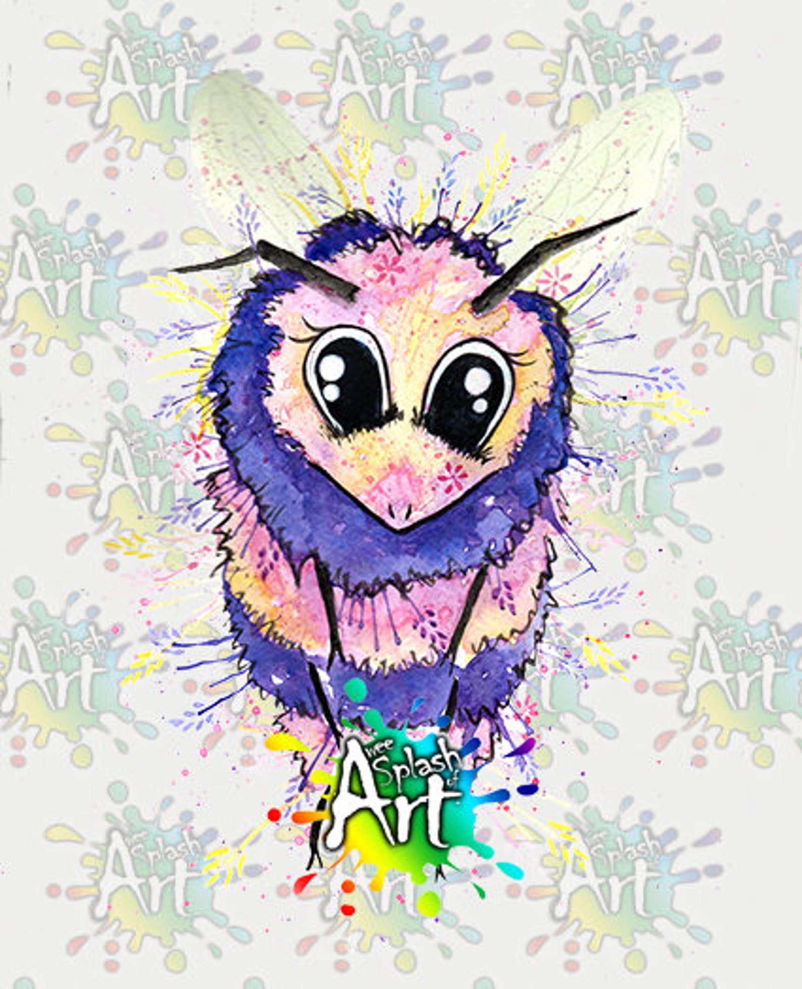 Bumble Bee Sublimation Bee Clipart Splash Art Clipart - Etsy