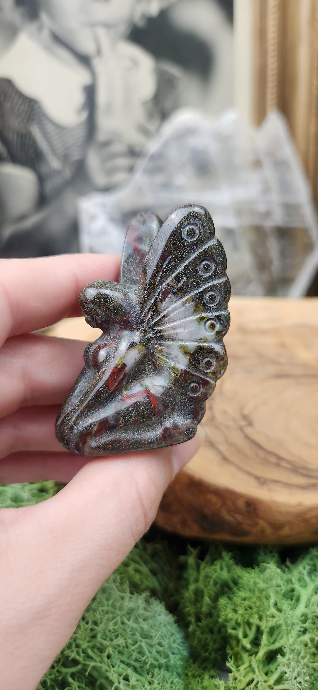 Whimsical African Blood Stone Fairy / Carved Crystal Fairy / Home Decor ...