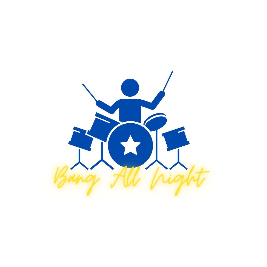Bang All Night Musician Drummer SVG - Etsy