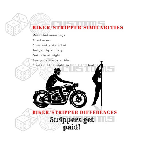 Biker Vs Stripper Funny SVG Instant Download - Etsy