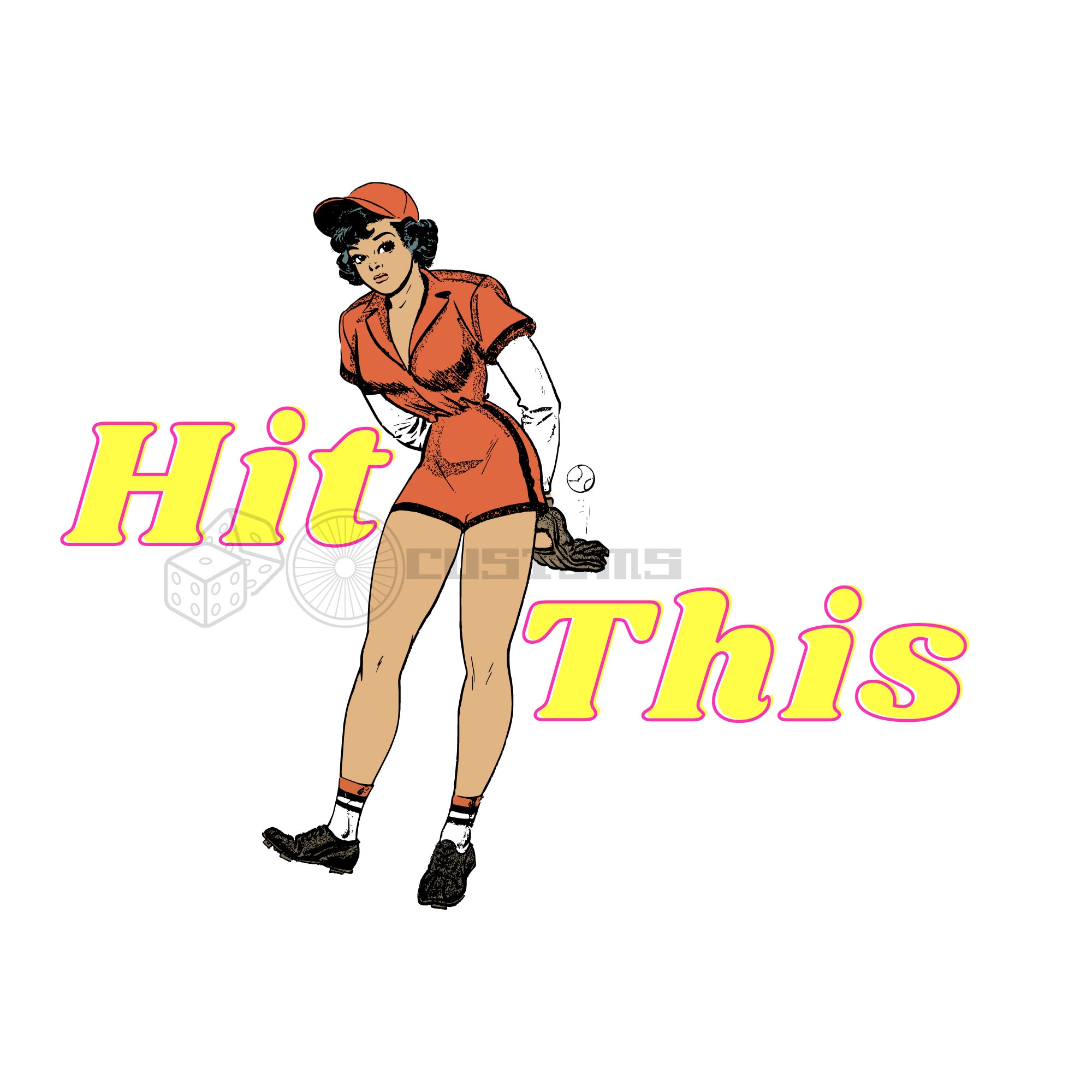 Hit This Vintage Pinup Girl Svg Etsy