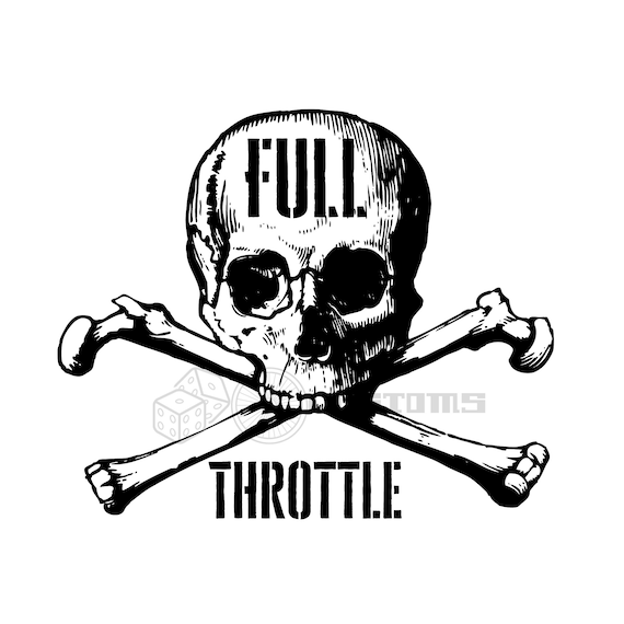 Full Throttle Skull Biker SVG - Etsy