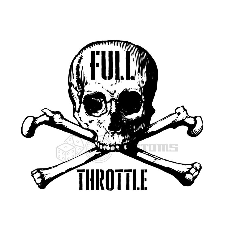 Full Throttle Skull Biker SVG - Etsy