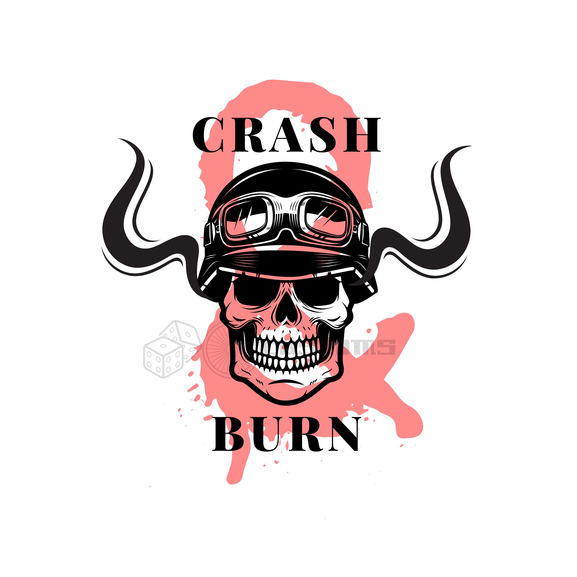 Crash and Burn Biker SVG - Etsy