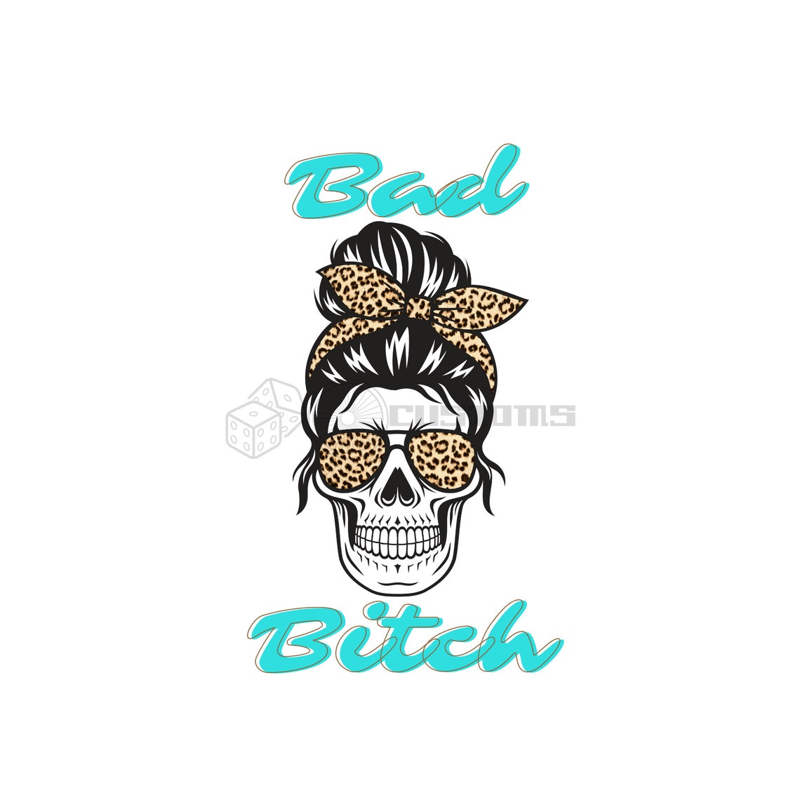 Bad Bitch Skull SVG | Instant Download - Etsy