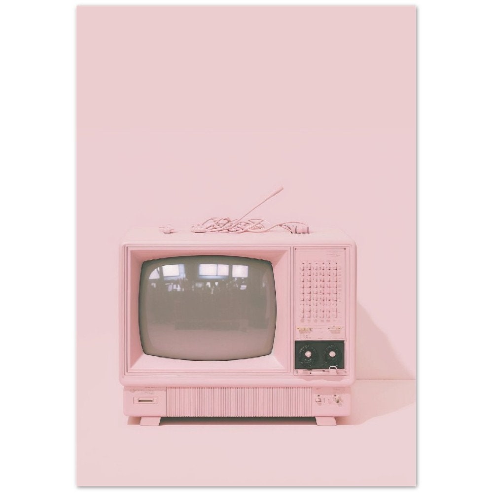 Retro Vaporwave Pastel TV Poster, Gen-z Room Art, Nostalgic, Aesthetic ...