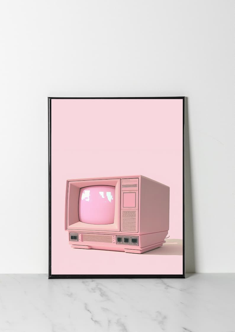 Retro Vaporwave Tv Poster Aesthetic Tv Decor 90's Home - Etsy