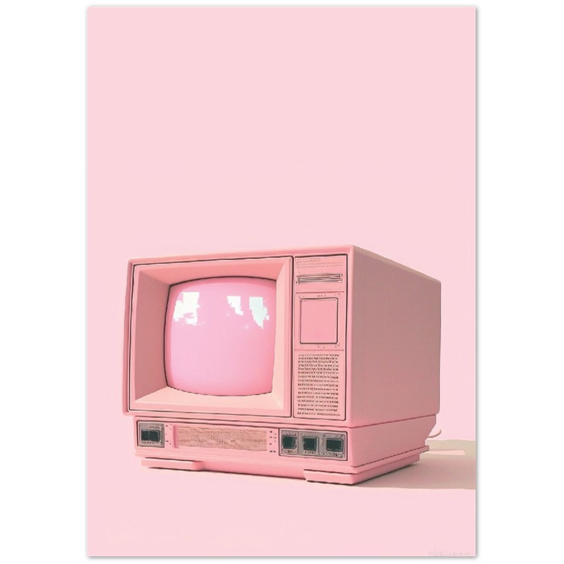 Retro Pink Aesthetic Vaporwave Tv Poster 90's Nostalgia Pop Culture ...