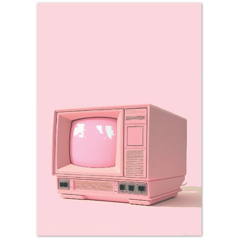 Retro Vaporwave Tv Poster Aesthetic Tv Decor 90's Home - Etsy