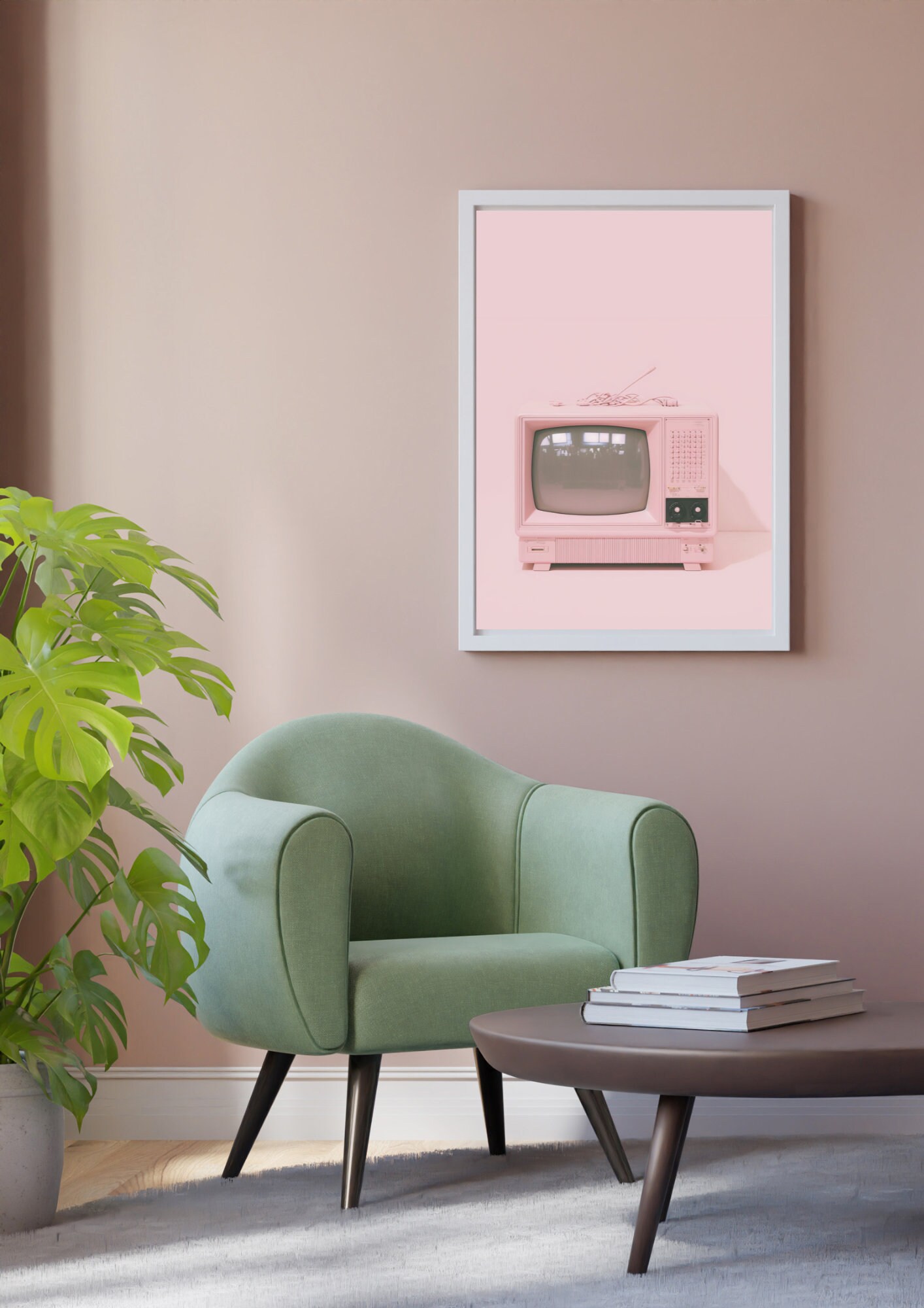 Retro Vaporwave Pastel TV Poster, Gen-z Room Art, Nostalgic, Aesthetic ...