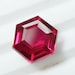 Lab Created 9.70 Ct Red Ruby, Hexagon Shape, Eye Clean ,for Ring Size ...